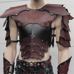 Leather Armor Gothic Leather Armor Set With Your Graphic LARP Armor ...