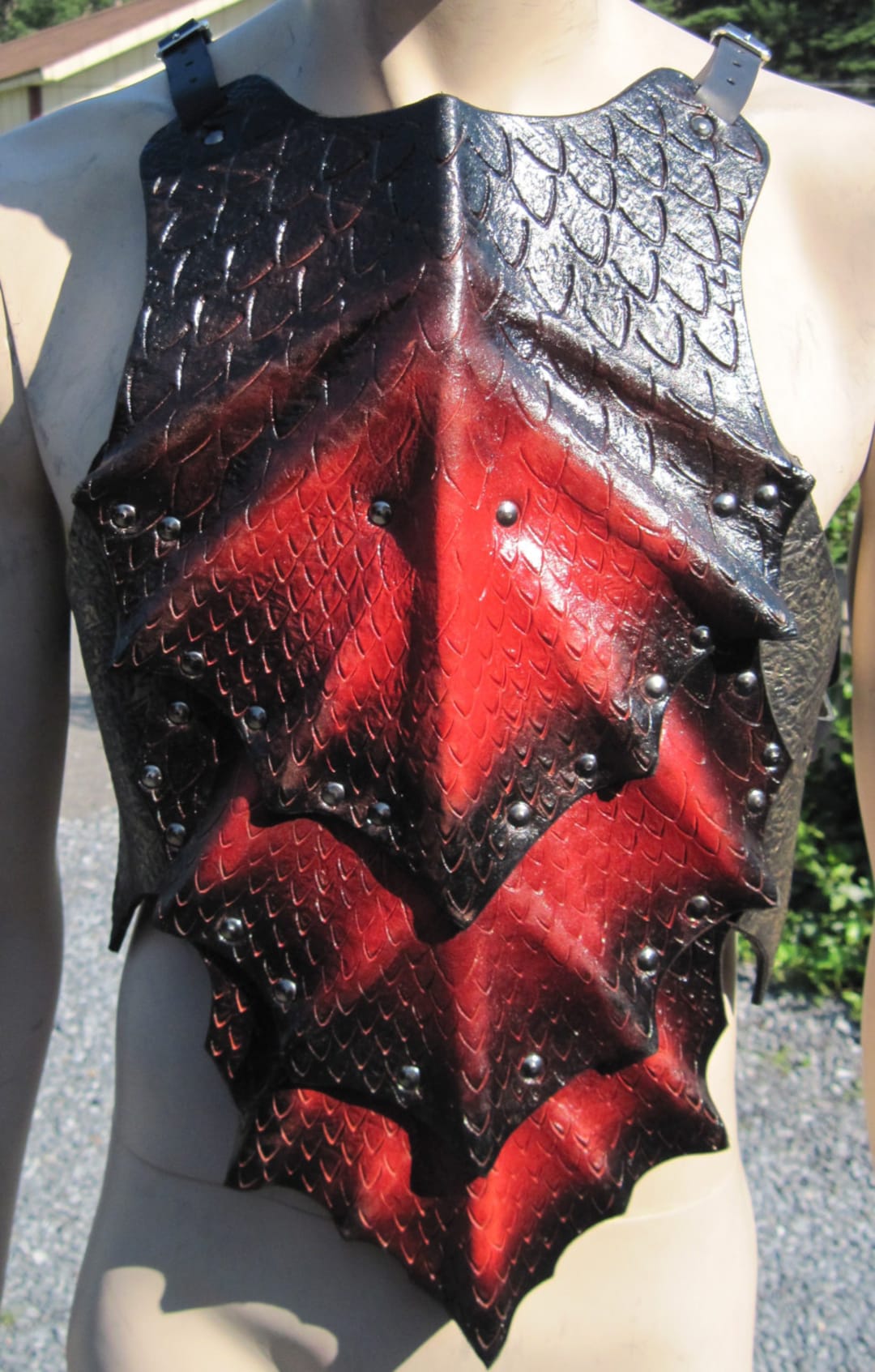 Leather Armor Dragon Scale Chest & Back Dragonscale Armor Cuirass ...