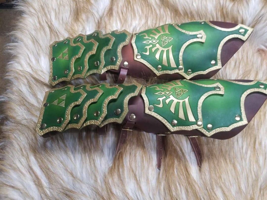 Leather Armor Hylian Gauntlets Link Gauntlets Leather Gauntlets LARP ...