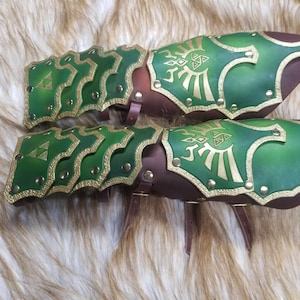 Leather Armor Hylian Gauntlets Link Gauntlets Leather Gauntlets LARP ...