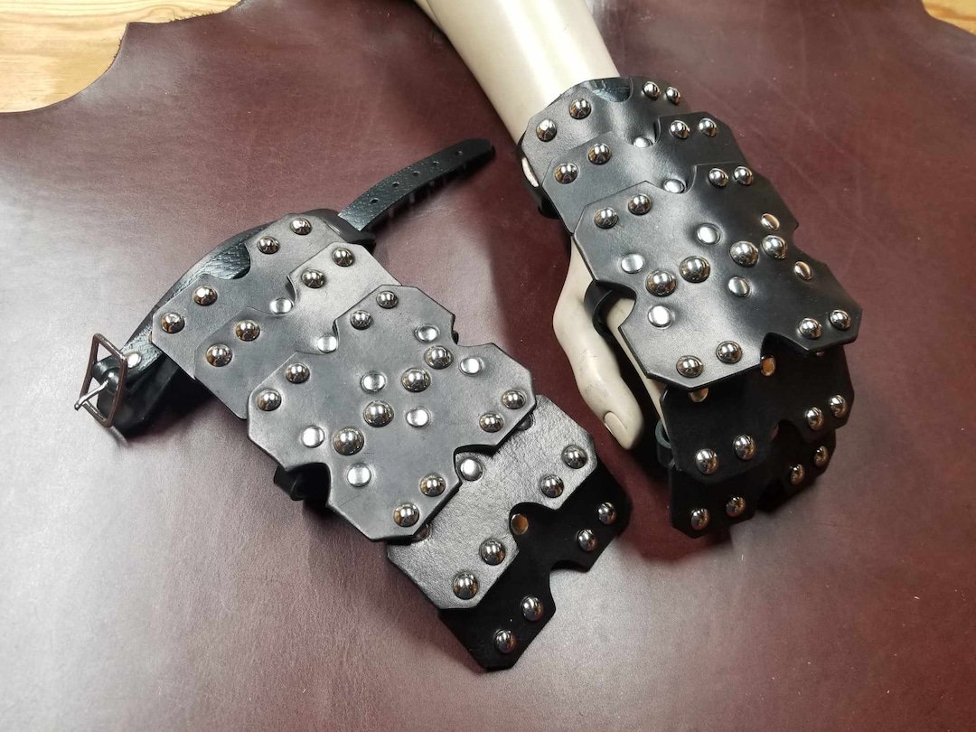 Leather Armor Roman Cestus Studded Gauntlets Leather Armor Plated ...