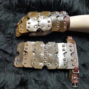 Leather Armor Roman Cestus Studded Gauntlets Leather Armor Plated ...