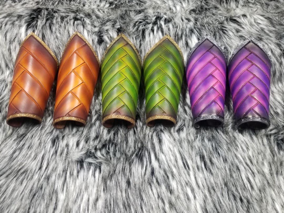 Leather Armor High Elven Leather Bracers Elf Bracers LARP Armor Cosplay ...