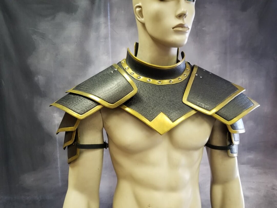 Custom Leather Shoulder Armor: LARP, Cosplay Pauldron - Etsy