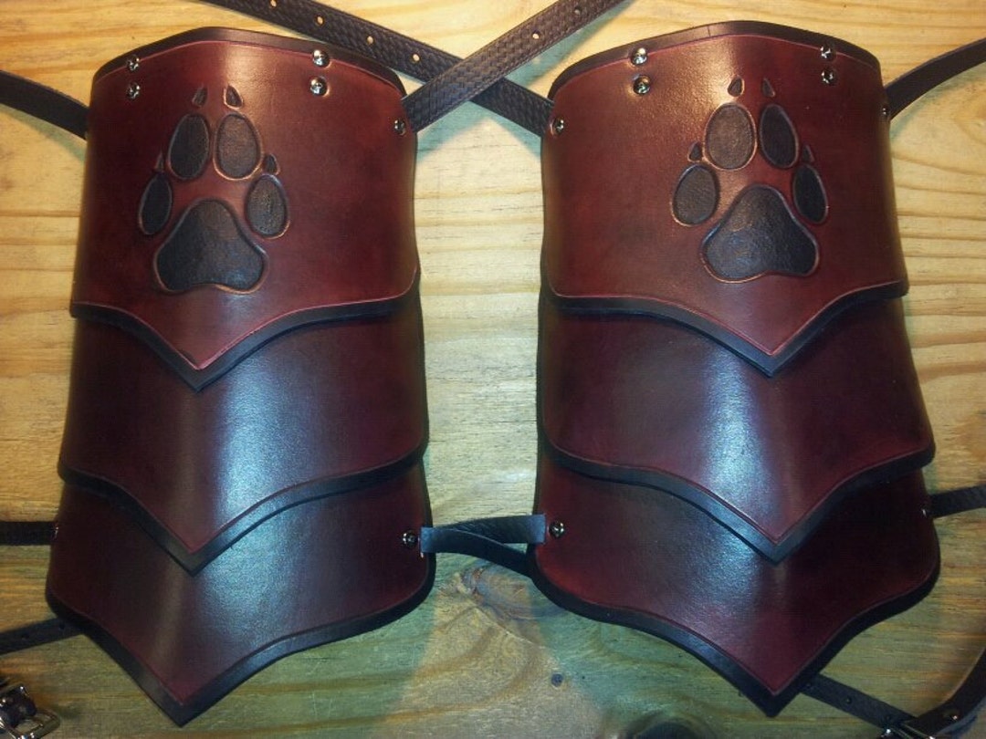 Leather Shoulder Armor Leather Armor Spaulder Leather Pauldron LARP ...
