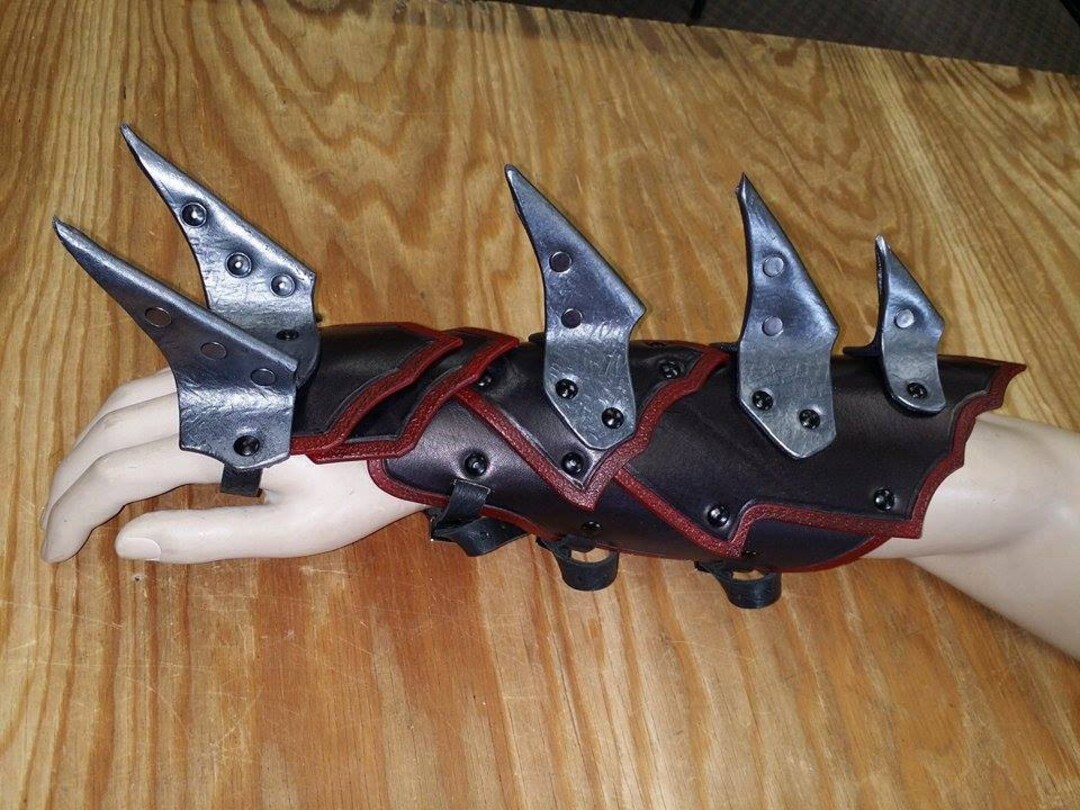 Spiked Barbarian Leather Gauntlets: Custom LARP Cosplay Armor - Etsy