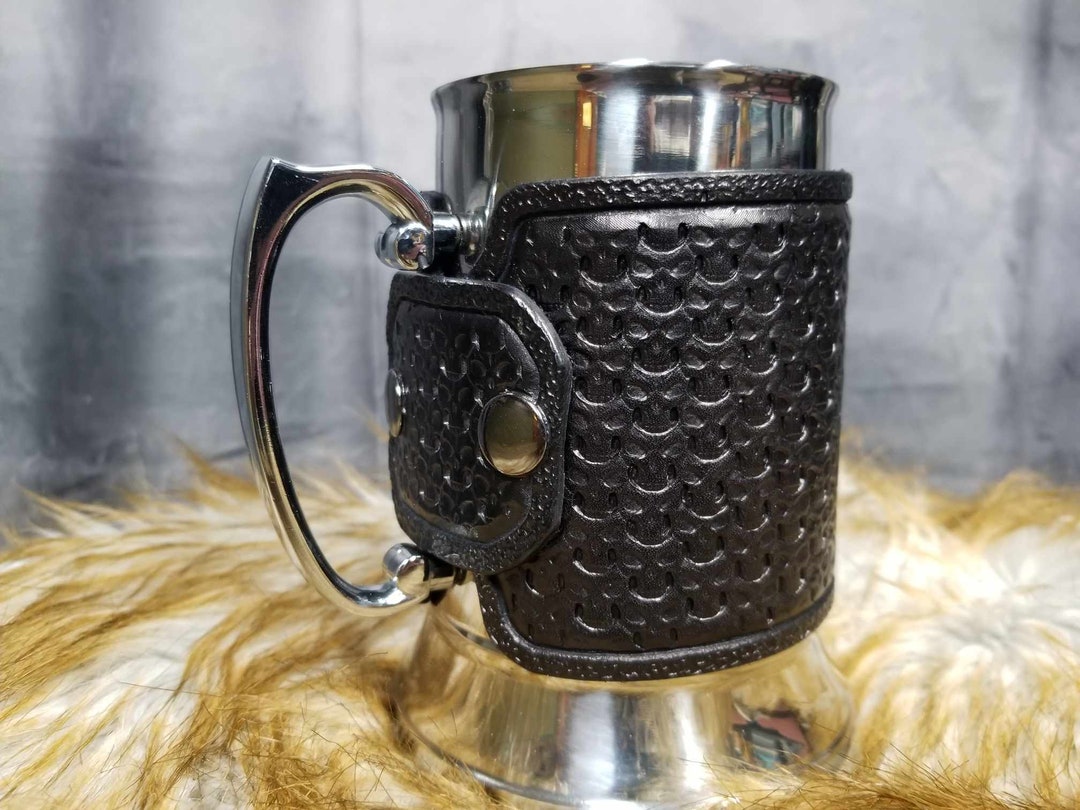 Leather Wrapped Tankard Leather Wrapped Mug LARP Ren Faire Mug Beer Mug ...
