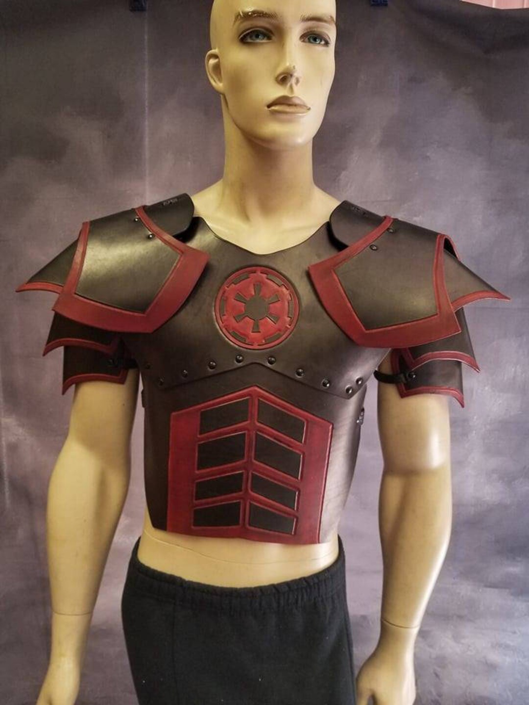 Leather Armor Chest Back & Shoulders W Your Graphic Cuirass Breastplate ...