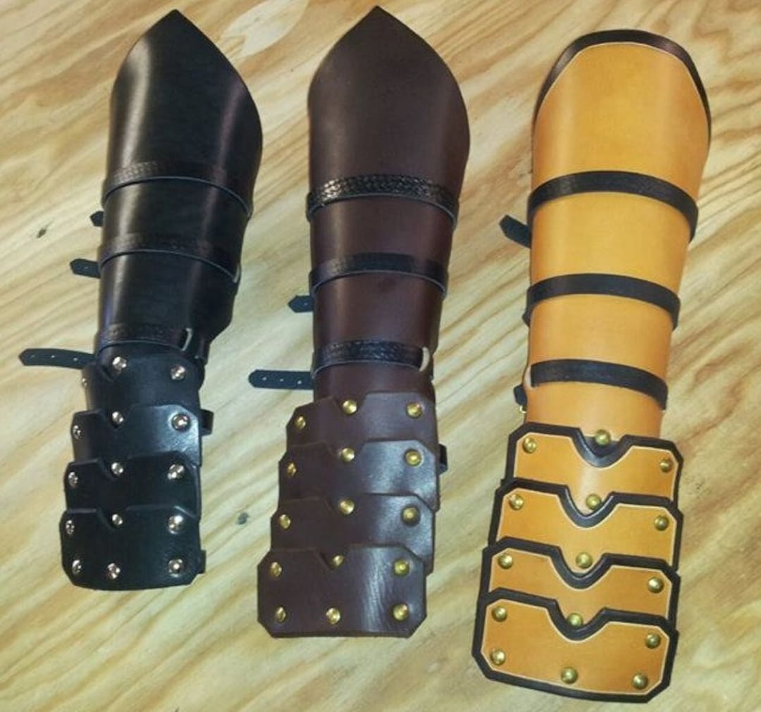 Leather Armor Gauntlets Reverse Clamshell Gauntlets Barbarian Gauntlets ...