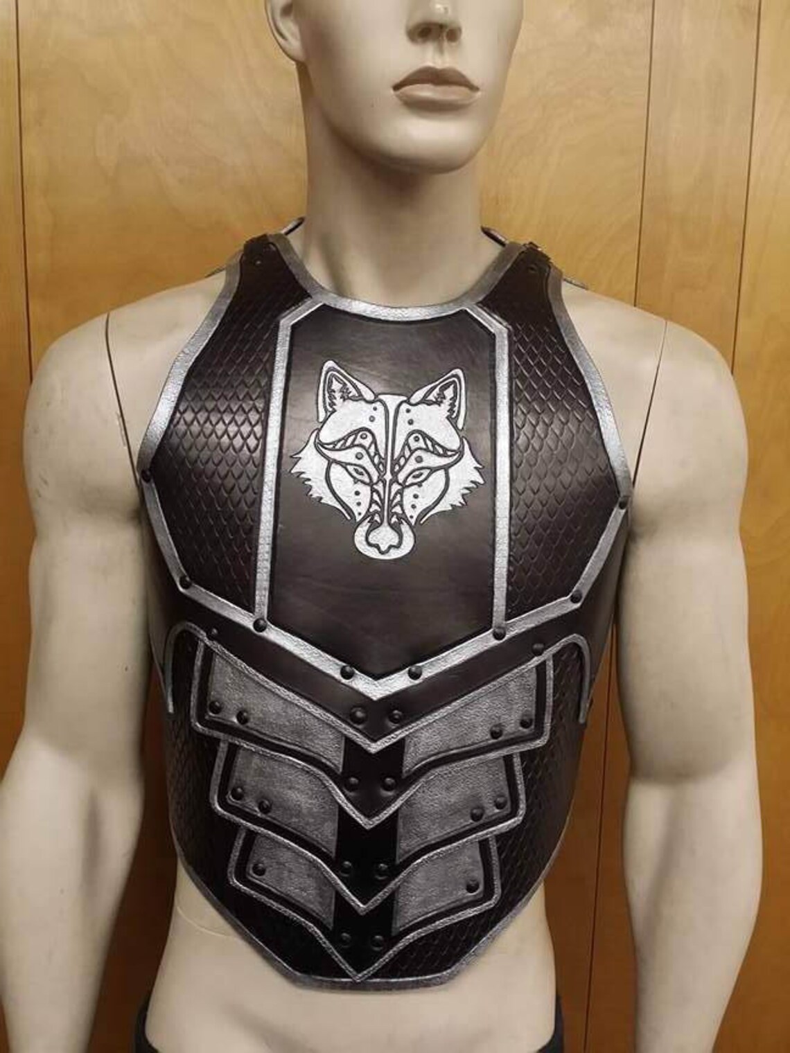 Leather Armor Dragon Scale Chest & Back With Graphic | Etsy