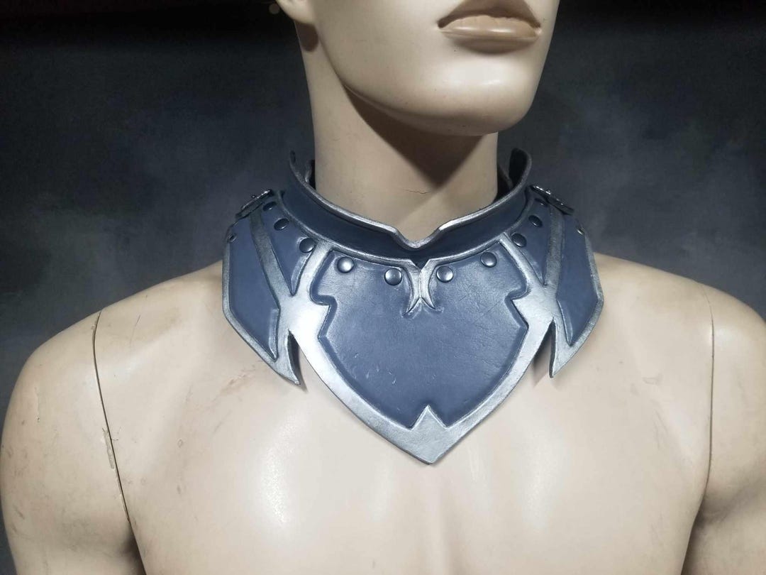 Leather Armor Gorget: Custom Color LARP Cosplay - Etsy