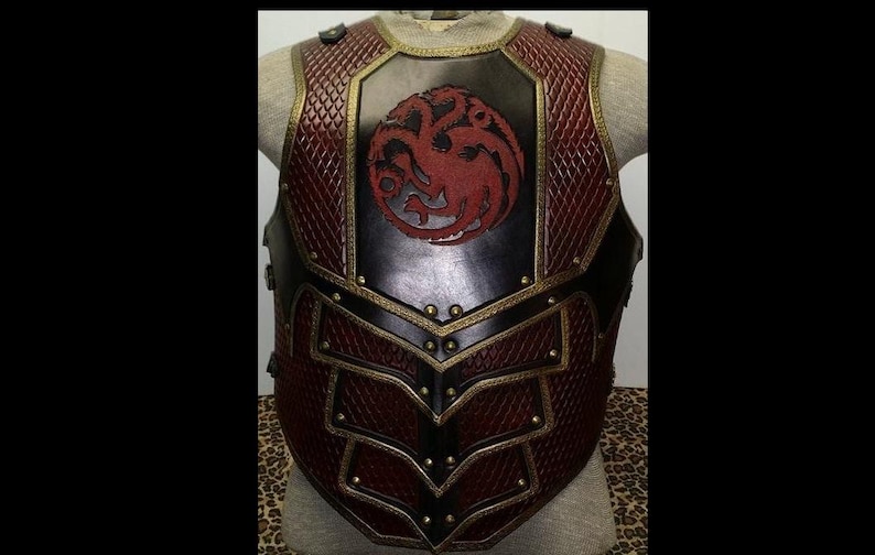 Dragon Scale Leather Armor Chest & Back: Custom Medieval Cuirass ...