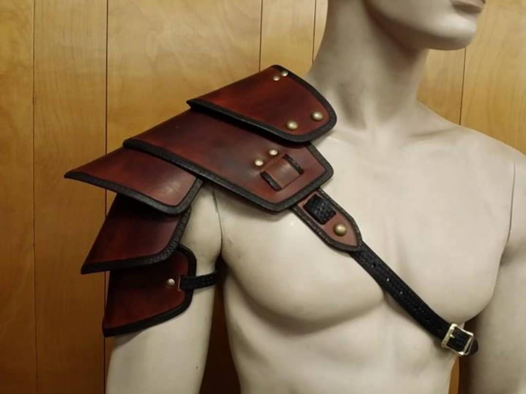 Leather Shoulder Armor Leather Armor Spaulder Leather Pauldron LARP ...