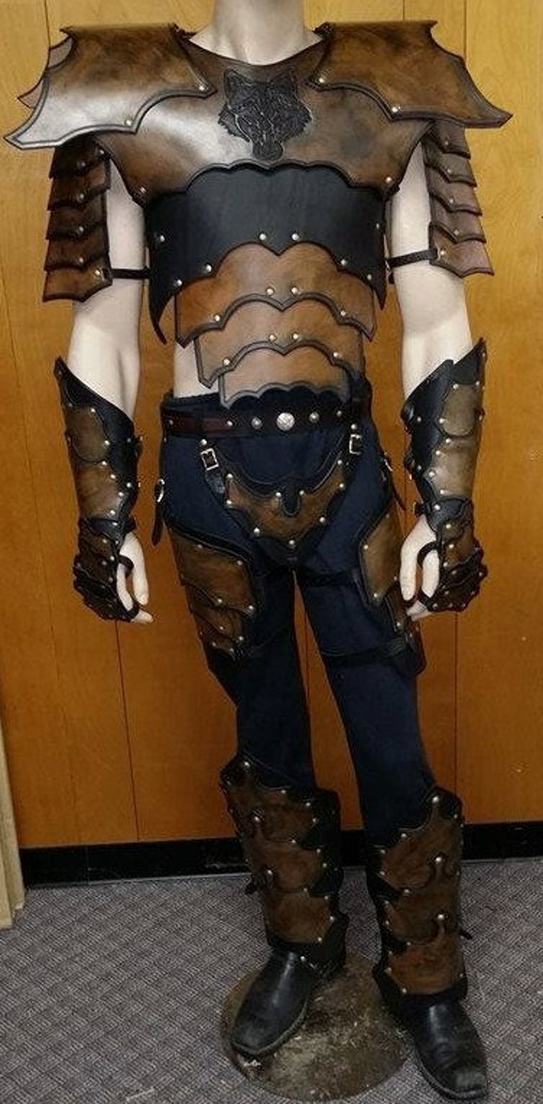 Leather Armor Gothic Leather Armor Set With Your Graphic LARP Armor ...
