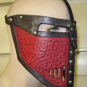 Leather Armor Demon Hide Mask Gothic Visor Leather Visor LAPR Mask ...
