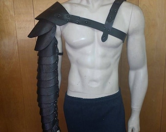 Leather Spartacus Armor- Battle Ready Gladiator Single Arm Pauldron ...