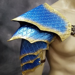 Leather Shoulder Armor Dragonscale Leather Armor Spaulder Leather ...