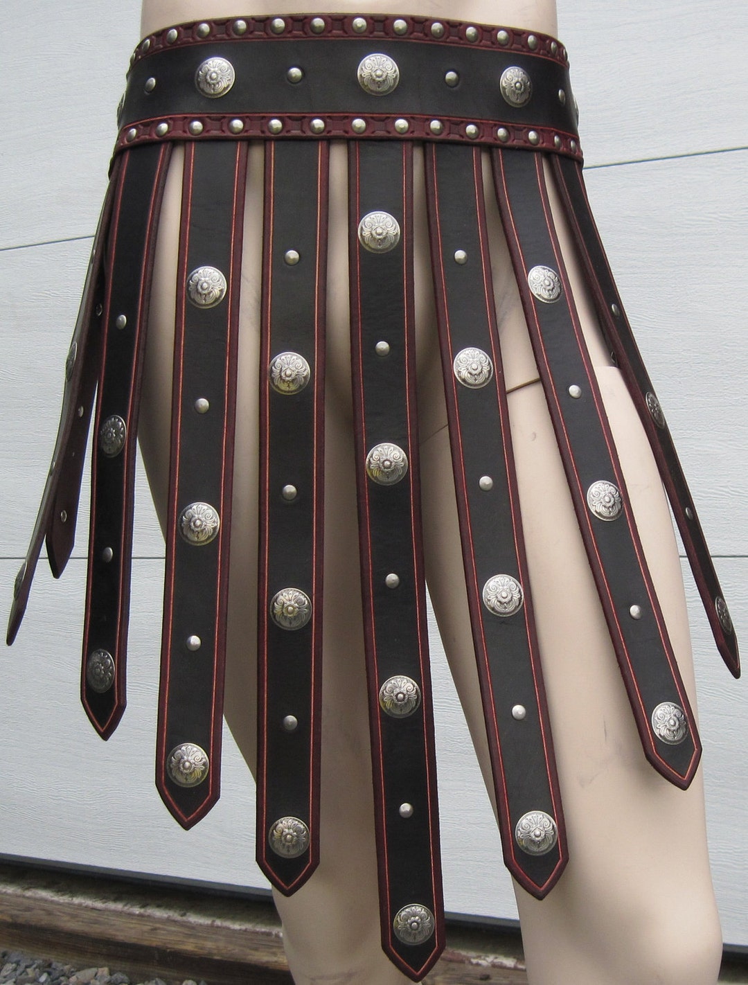 Leather Armor Roman Gladiator War Skirt - Etsy