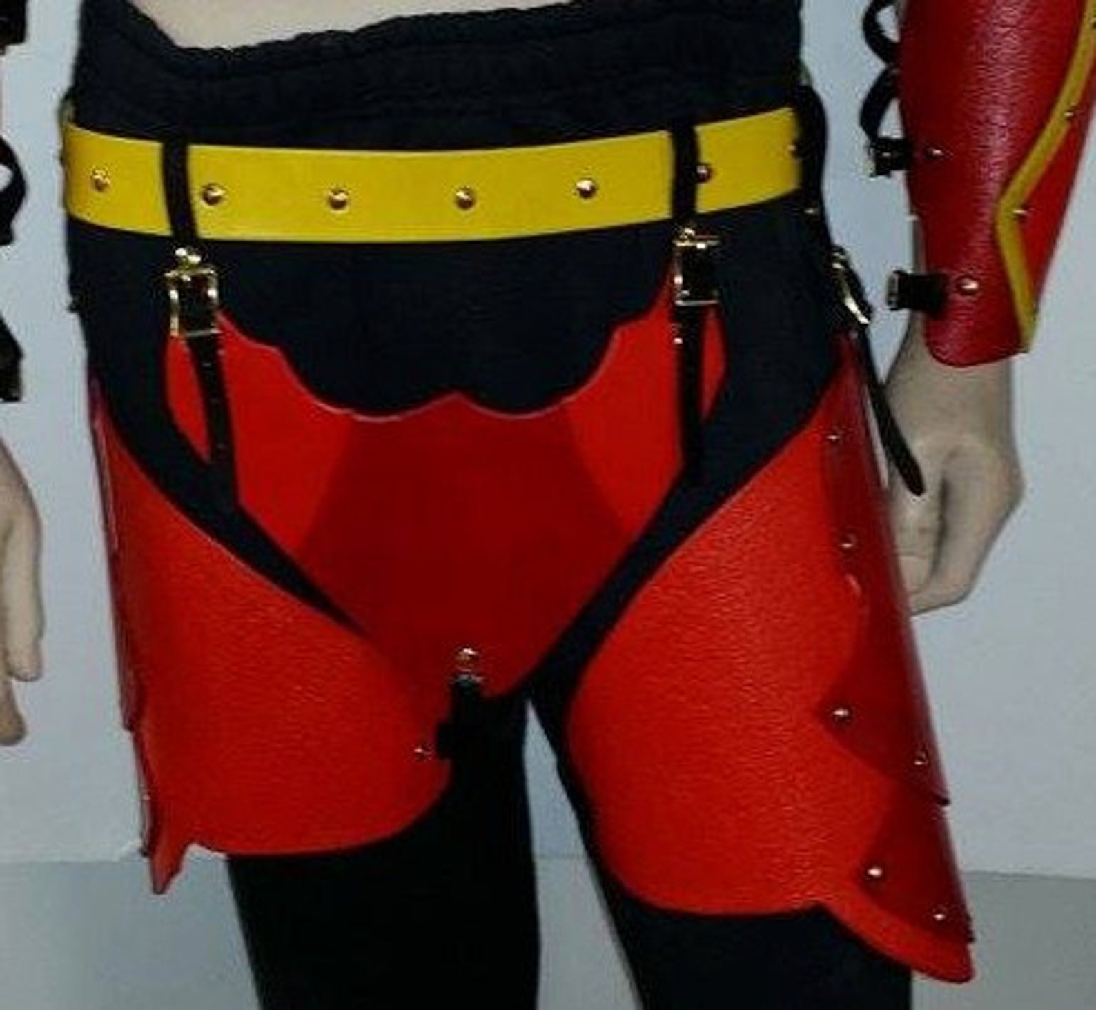 Leather Armor Juggernaut Cuisses and Cod Piece | Etsy