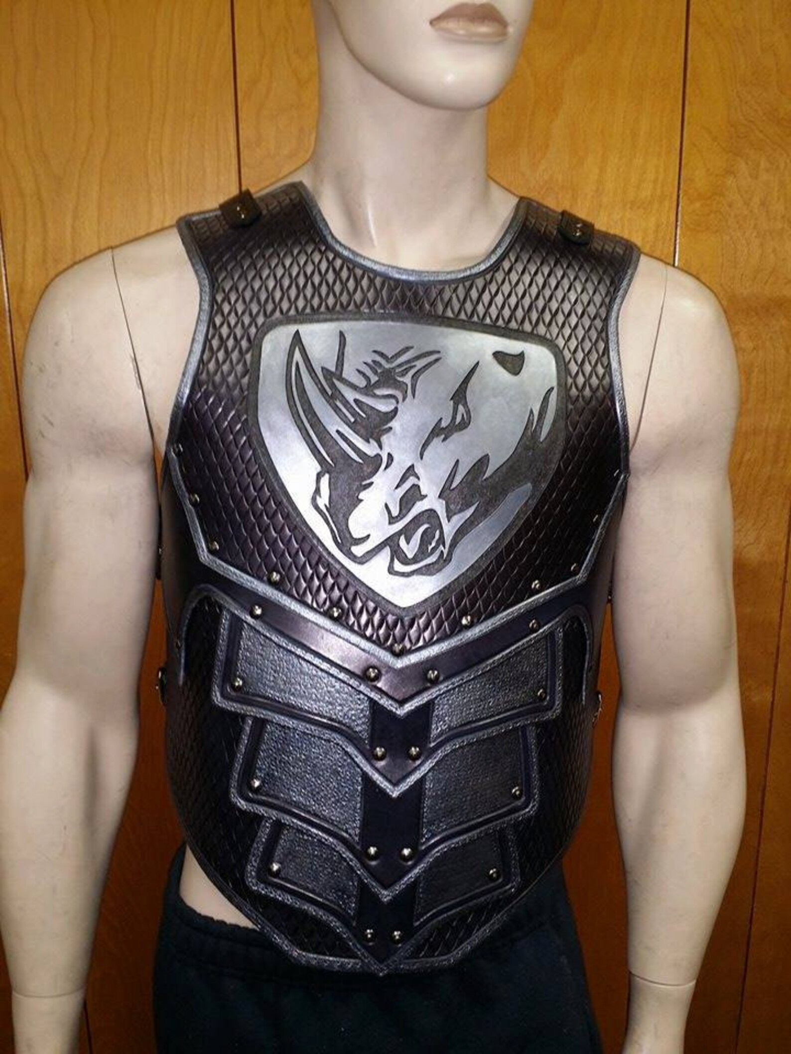 Leather Armor Dragon Scale Chest & Back With Graphic - Etsy