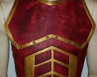 Leather Armor Deluxe Juggernaut Chest and Back with graphic | Etsy