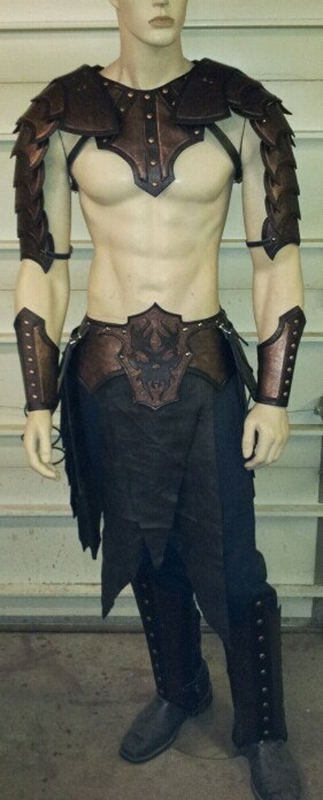 Fantasy Gladiator Leather Armor Set LARP Armor Medieval Cosplay Armor ...