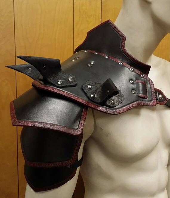 Leather Armor Sentinel Spiked Shoulder | Etsy