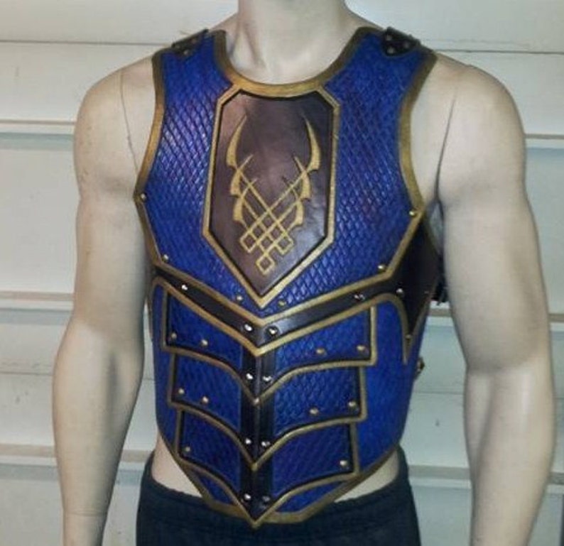 Dragon Scale Leather Armor Chest & Back: Custom Medieval Cuirass ...