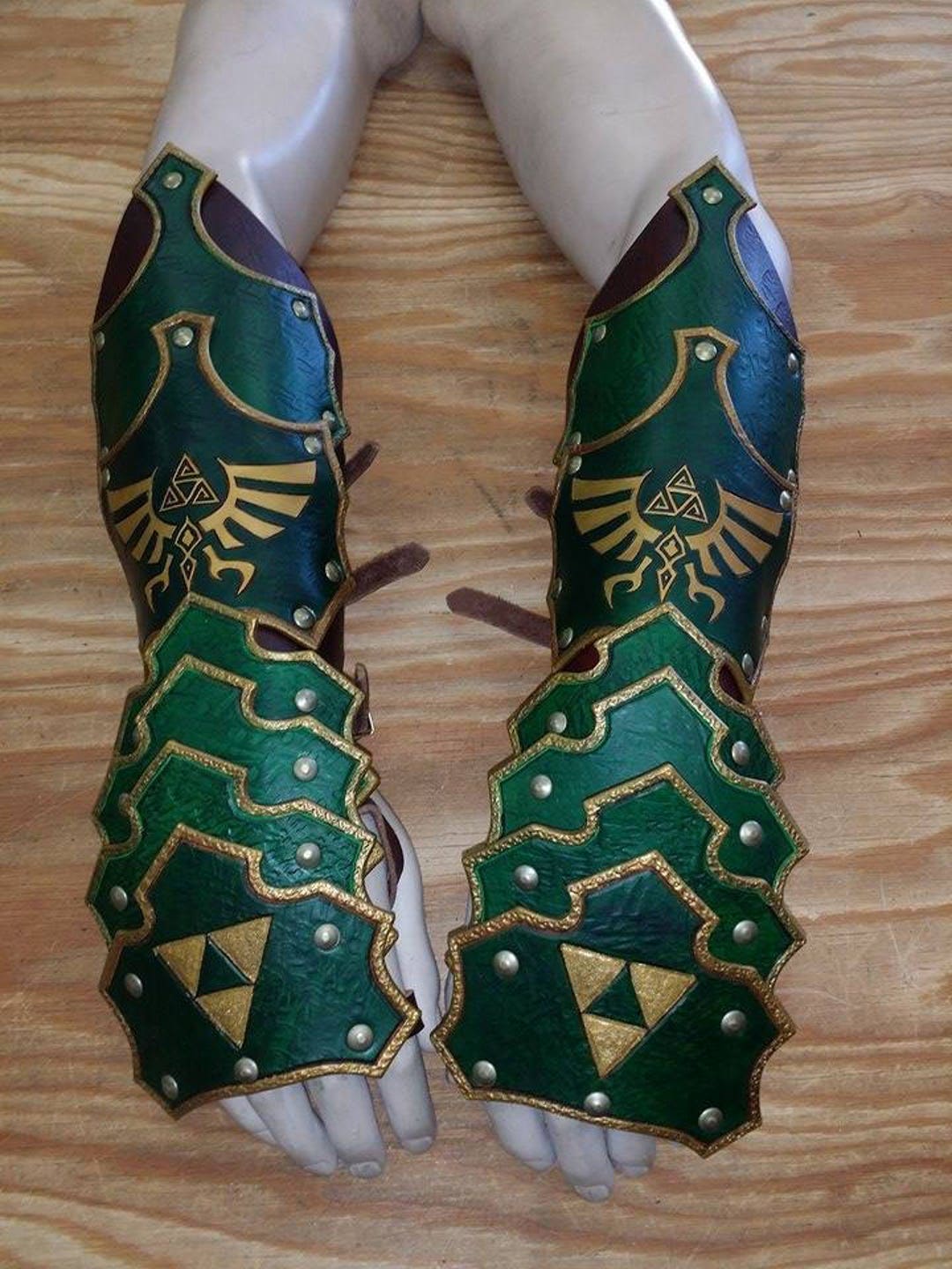 Leather Armor Hylian Gauntlets Link Gauntlets Leather Gauntlets LARP ...