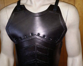 Leather Armor Deluxe Juggernaut Chest and Back with graphic | Etsy