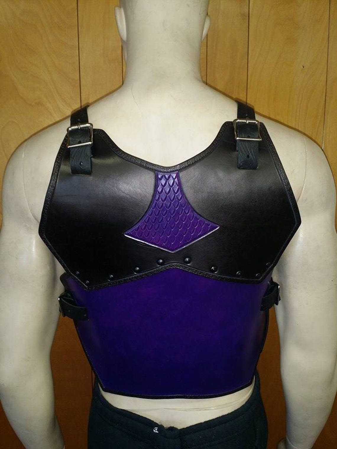 Leather Armor Deluxe Juggernaut Chest and Back with graphic | Etsy