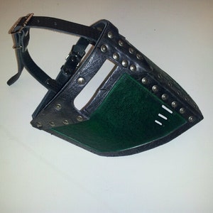 Leather Armor Demon Hide Mask Gothic Visor Leather Visor LAPR Mask ...