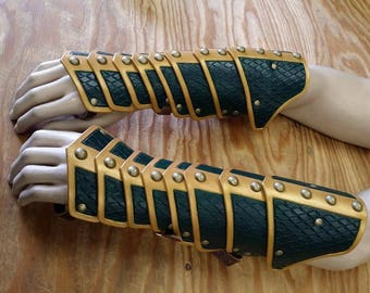 Leather Gauntlets - Etsy