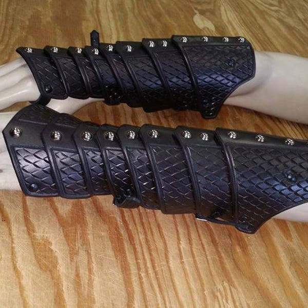 Leather Gauntlets - Etsy