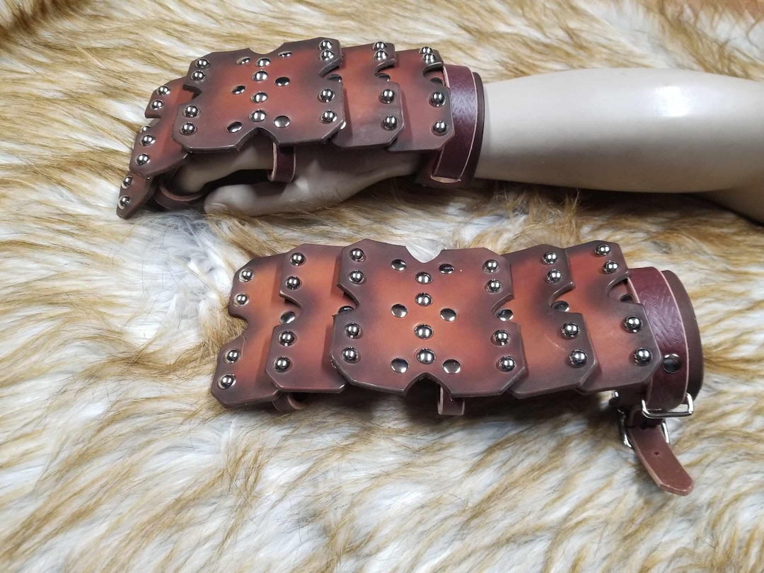 Leather Armor Roman Cestus Studded Gauntlets Leather Armor Plated ...