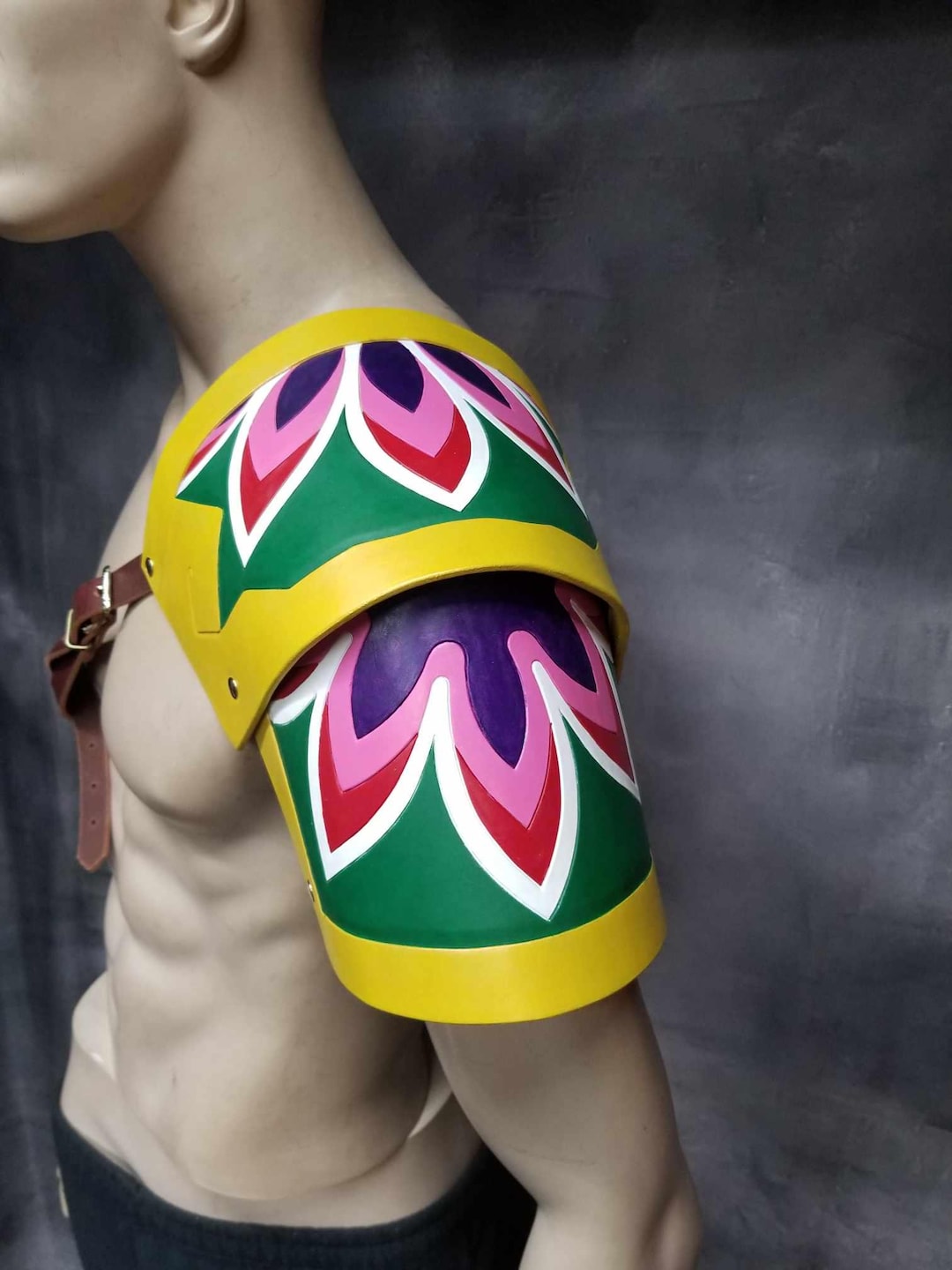 Leather Armor Link Desert Voe Shoulder LARP Link Cosplay Viking Armor ...