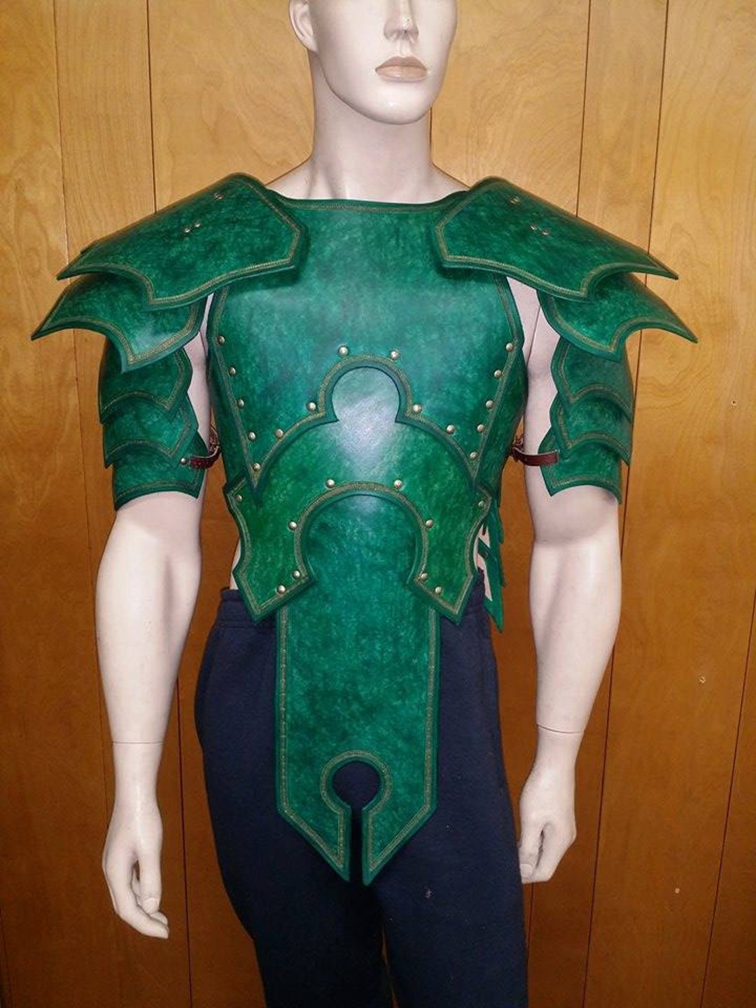Leather Armor Elven Chest Back & Shoulders - Etsy