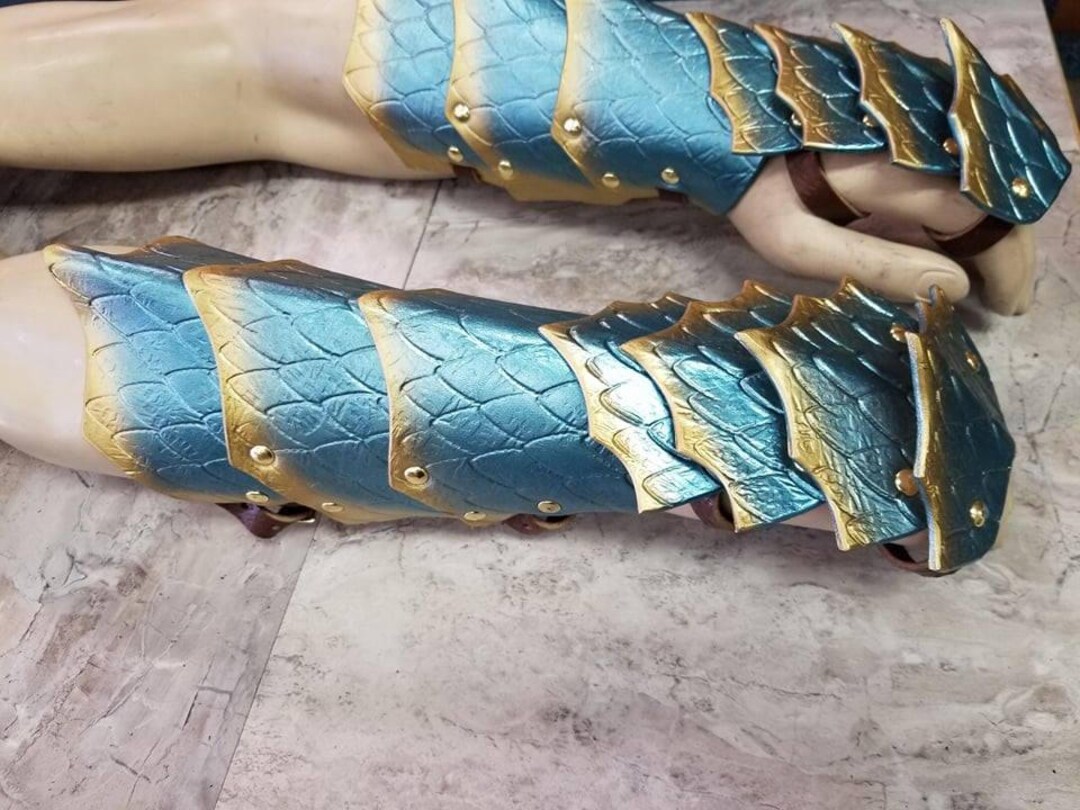 Dragonscale Gauntlets Dragon Scale Gauntlets Leather Gauntlets LARP ...