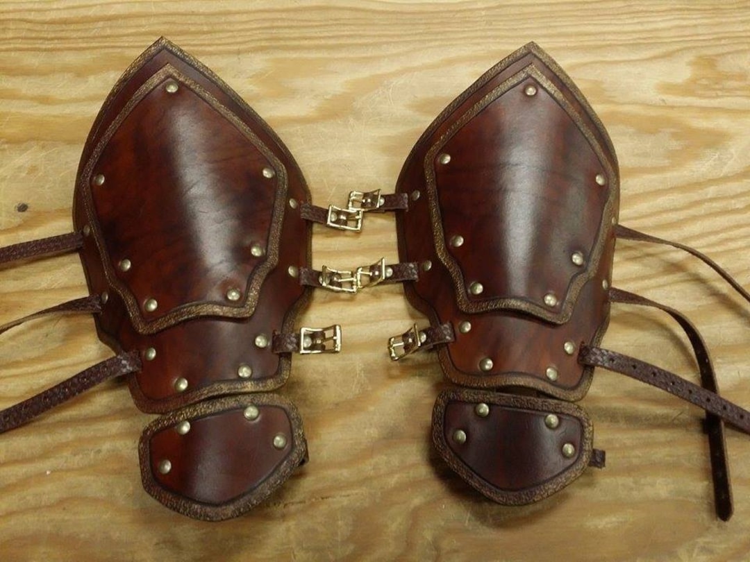 Leather Armor Layered Gauntlets Leather Gauntlets LARP Armor Cosplay ...