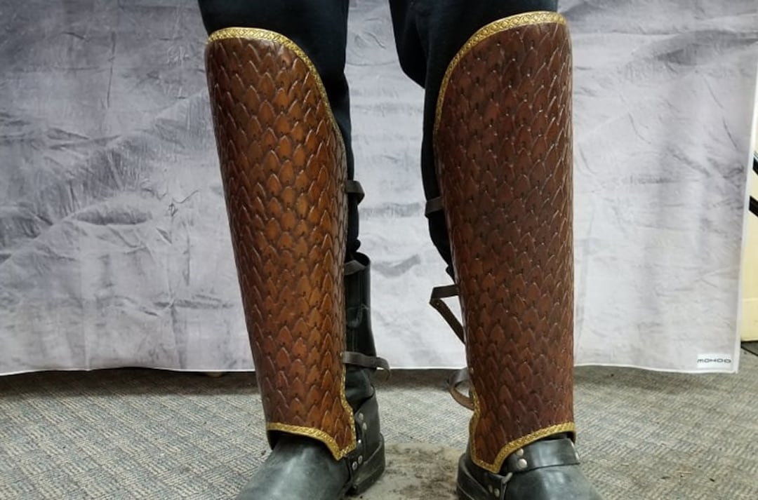 Dragonscale Greaves Dragon Scale Greaves Hardened Leather Armor Greaves ...