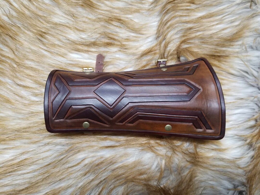 Leather Armor Breath of the Wild Link Leather Bracers LARP Armor ...