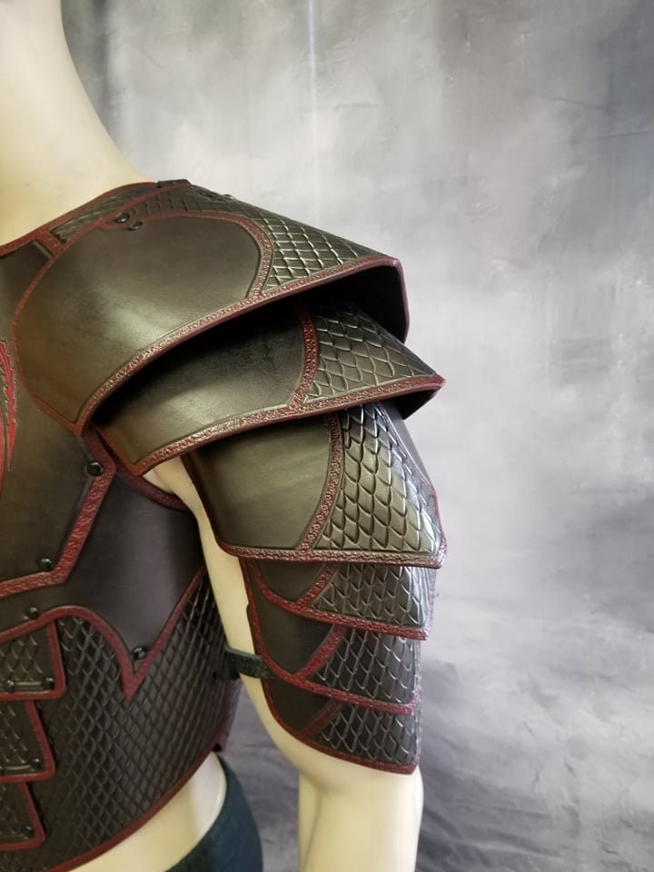 Custom Leather Armor: Sentinel Chest, Back & Shoulders - LARP Cosplay ...
