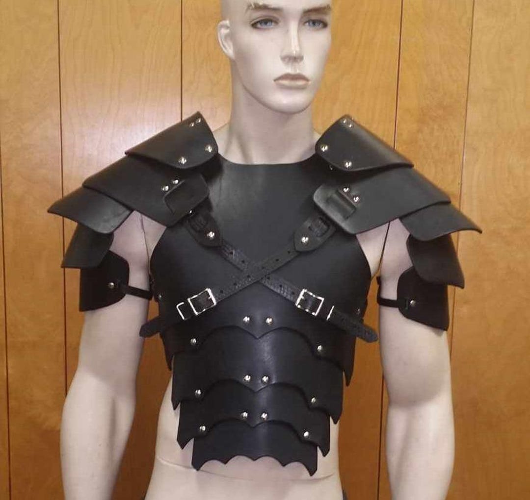 Leather Armor Gothic Chest Back & Shoulders Medieval Cuirass ...