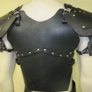 Leather Armor Chest Back & Shoulders Medieval Cuirass Breastplate Cosplay Armor LARP Armor ...