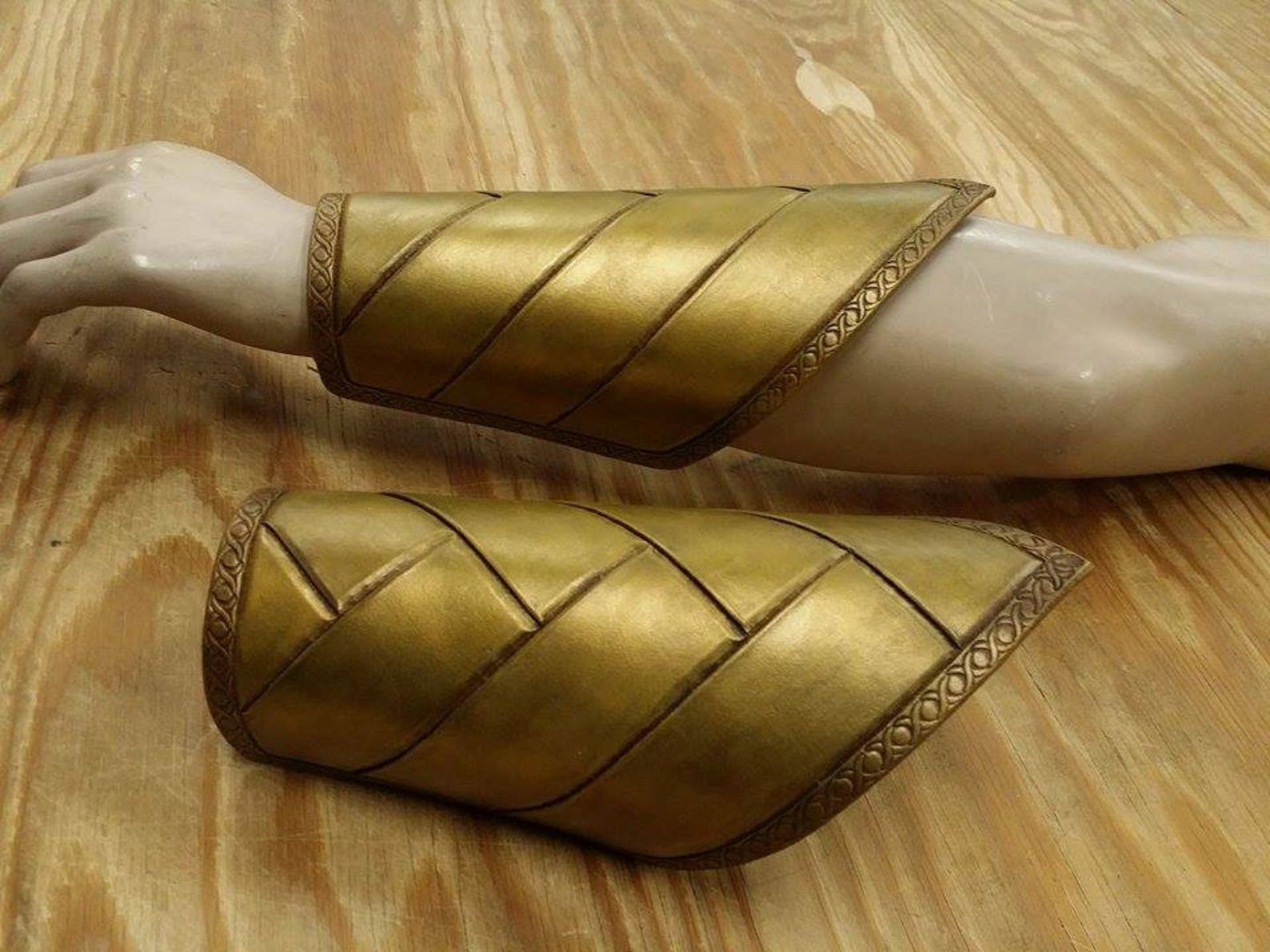 Leather Armor High Elven Leather Bracers Elf Bracers LARP Armor Cosplay ...