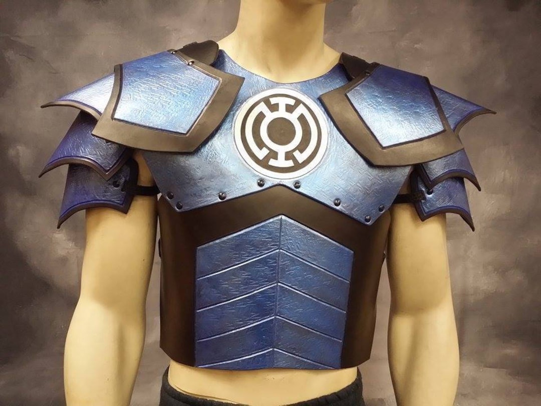 Leather Armor Blue Lantern Chest, Back, and Shoulders With Graphic - Etsy