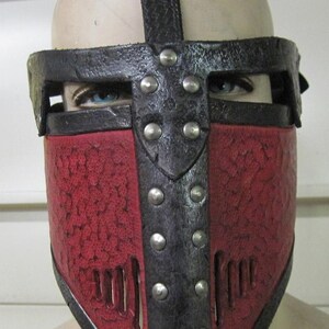 Leather Armor Demon Hide Mask Gothic Visor Leather Visor LAPR Mask ...
