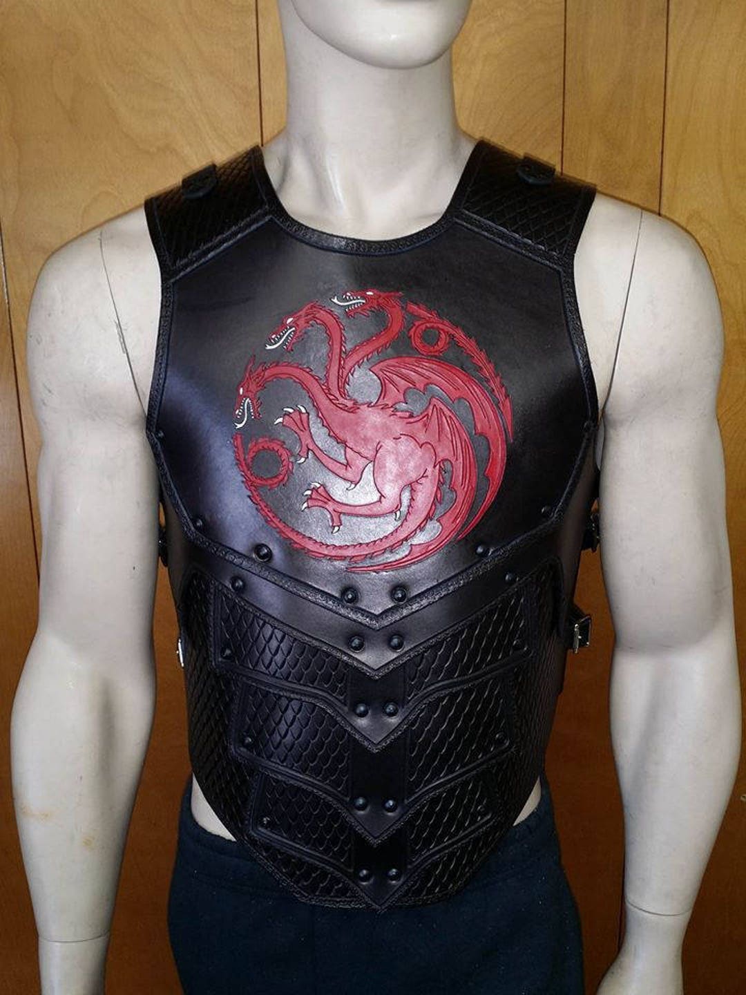 Leather Armor Dragon Scale Chest & Back With Your Graphic Dragonscale ...