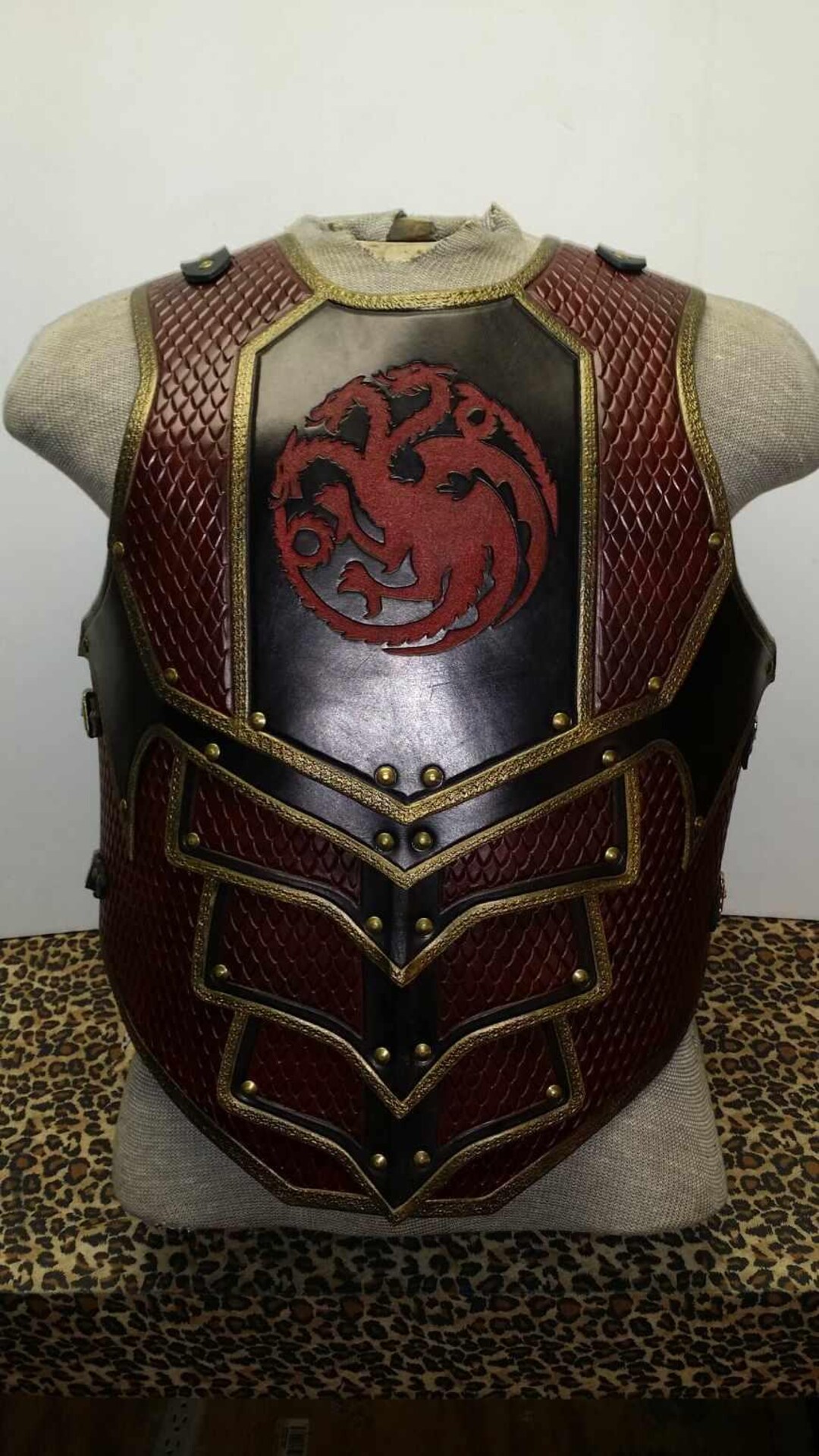 Leather Armor Dragon Scale Chest & Back With Your Graphic Dragonscale ...