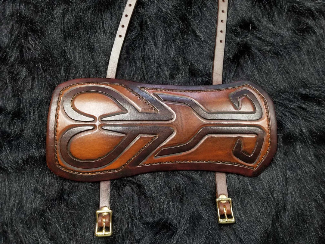 Leather Armor Hand Stitched Twilight Princess Link Leather Bracers LARP ...